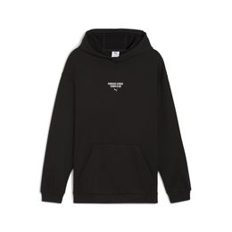 Hoodie Puma "Porsche Legacy Graphic Hoodie Herren", Herren, Gr. M, schwarz, Obermaterial: 33% Polyester, 67% Baumwolle; Rippe: 3% Elasthan, 97% Baumwolle, relaxed fit, Rundhals, Sweatshirts Hoodie