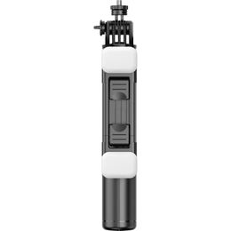 Hurtel Selfie stick WC13YDS telescopic tripod 1.3m with double lamp and phone holder - black, Selfie Stick, Schwarz