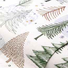 buttinette Baumwoll-Canvas Tannenbäume „Doreen“, offwhite-color