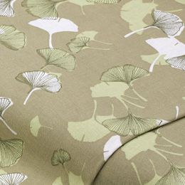 buttinette Beschichteter Baumwollstoff "Ginkgo", grün-color