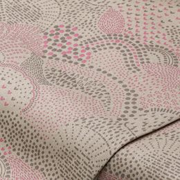 buttinette Beschichtetes Baumwollgewebe "Grafik", braun/rosa