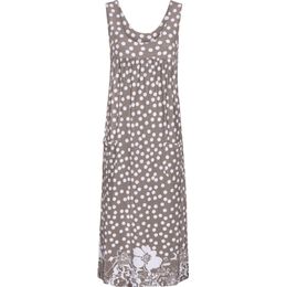 WITT Damen Freizeitkleid mit Tupfen-Muster, taupe-gemustert, Gr&ouml;&szlig;e 36