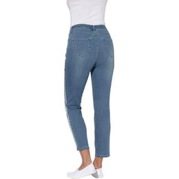 WITT Damen 7/8-Jeans leichte Used-Optik, blue-bleached, Gr&ouml;&szlig;e 50