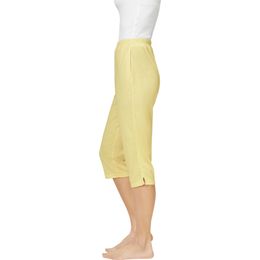 feel good Damen Capri-Hosen, wei&szlig; + zitrone, Gr&ouml;&szlig;e 36/38