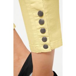 Heine Witt Damen 7/8-Hose vertiefte Leibh&ouml;he, hellgelb, Gr&ouml;&szlig;e 36
