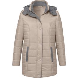 WITT Damen Steppjacke mit abnehmbarer Kapuze, sesam, Gr&ouml;&szlig;e 50
