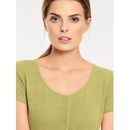Heine Witt Damen Longshirt aus Bourette-Seide, kiwi, Gr&ouml;&szlig;e 38
