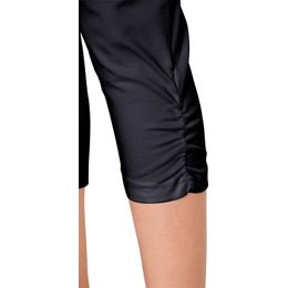 WITT Damen Leggings mit Raffung am Bein, schwarz, Gr&ouml;&szlig;e 52