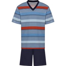 Herren Shorty marine-rot-gestreift, Gr&ouml;&szlig;e 52/54