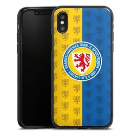 DeinDesign iPhone X Handy Silikon H&uuml;lle Case schwarz Handyh&uuml;lle Logo Eintracht Braunschweig Official Licensed Product