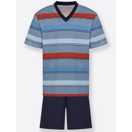 WITT Herren Shorty, marine-rot-gestreift, Gr&ouml;&szlig;e 60/62