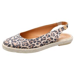 VERBENAS Damen Slingsandale "Kiara Leopardo Grande", Gr. 40, braun, Leder, animal-print, Schuhe, Sommerschuh, Sling, Schlupfschuh, Urlaubschuh mit