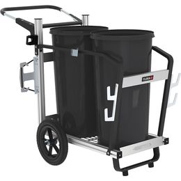 Flora Abfallsammelwagen Easy Duo, mit 2 Abfallsammlern à 60 l, LxBxH 1210 x 710 x 980 mm