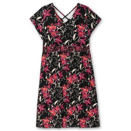 sheego Dress female size 52 Orange / Red / Black / White