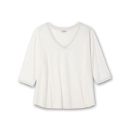 sheego Shirt Damen Gr&ouml;&szlig;e L/XL offwhite