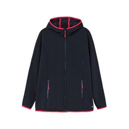 sheego Fleecejacke Damen Gr&ouml;&szlig;e XXL dunkelblau / pink