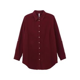 sheego Bluse Damen Gr&ouml;&szlig;e 4XL weinrot