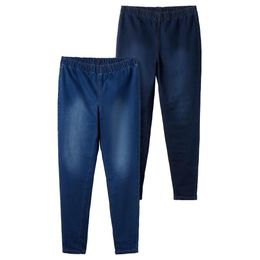 sheego Jeggings Damen Gr&ouml;&szlig;e 45/46 blue denim