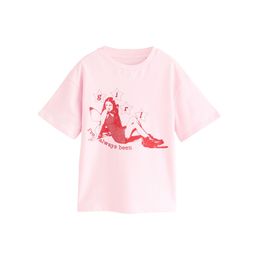 next Shirt 'Olivia Rodrigo' girl size 164 Rose / Red