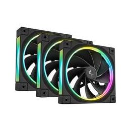 DEEPCOOL FL12R, Geh&auml;usel&uuml;fter schwarz, Reverse 3er Pack, 120 mm