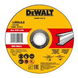 Dewalt High Performance Trennscheibe 355x3x25,4mm Metall Typ 41 (flach) DWA8011RIA-AE)