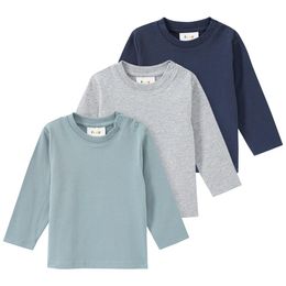 Topomini 3 Baby Langarmshirts im Basic-Look