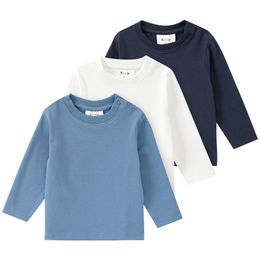 Topomini 3 Baby Langarmshirts im Basic-Look