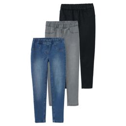 Yigga 3 M&auml;dchen Jeggings mit Stretch-Bund
