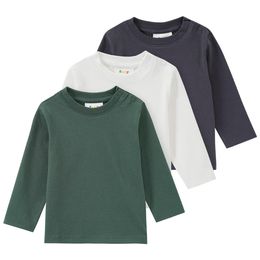 Topomini 3 Jungen Langarmshirts im Basic-Look