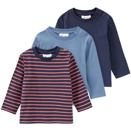Topomini 3 Baby Langarmshirts im Basic-Look