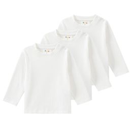 Topomini 3 Baby Langarmshirts im Basic-Look