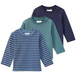 Topomini 3 Baby Langarmshirts im Basic-Look