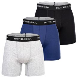 Scotch & Soda Scotch & Soda Boxershort Herren Gr&ouml;&szlig;e L dunkelblau / graumeliert / schwarz