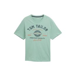 Tom Tailor Men + T-Shirt Herren Größe 4XL dunkelblau / hellgrün / orange