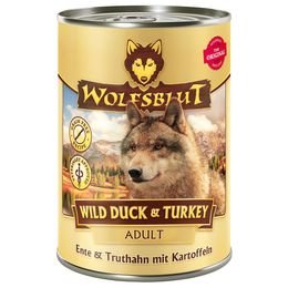 Wolfsblut Wild Duck & Turkey Adult Hunde-Nassfutter getreidefrei 6x395g