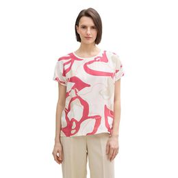 Tom Tailor Shirt in Pink/ Wei&szlig; - 58% | Gr&ouml;&szlig;e S | Damen-tops