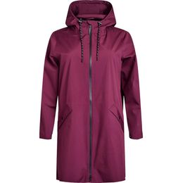 ZIZZI Regenjacke Damen Größe XXXL/4XL rotviolett / schwarz
