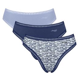 Sloggi Slip 'Go Crush' Damen Gr&ouml;&szlig;e L hellblau / dunkelblau / offwhite
