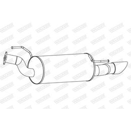 WALKER Endschalldämpfer für NISSAN 201001KA0B 25286