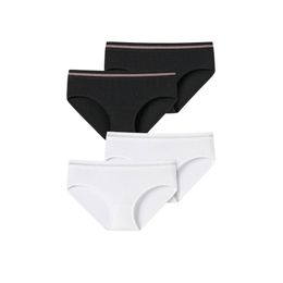 Schiesser Panty Long Life Rib in schwarz-weiss | Gr.: 164