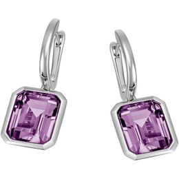 Firetti Paar Ohrhänger »Schmuck Geschenk Silber 925 Ohrschmuck Ohrringe« mit Amethyst oder Topas silberfarben-lila + lila Zart, aber dennoch...