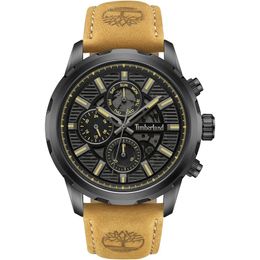 Timberland Chronograph »HAMPTON HARBOUR« Quarzuhr, Armbanduhr, Herrenuhr, Lederarmband, Stoppfunktion, Datum hellbraun Edler Chronograph für Herren
