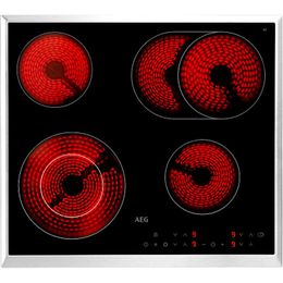 AEG Elektro-Kochfeld »HK634060XB« Strahlenbeheizt 60cm, 14 Stufen, Timer, Zweikreis- und Bräterzone schwarz