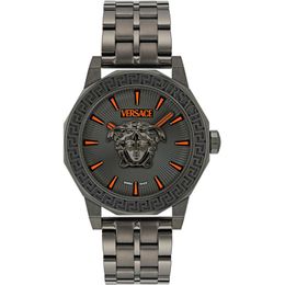 Versace Quarzuhr »MEDUSA DECO GENT« Armbanduhr, Herrenuhr, Swiss Made, Saphirglas, Edelstahlarmband, analog anthrazit 0 Ausdrucksstarke Armbanduhr...