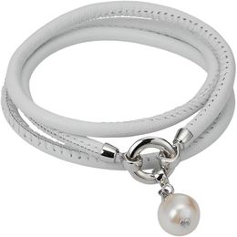 ADRIANA Lederarmband »Schmuck Geschenk Silber 925 Armband Armkette Capri, C1-N, C1-W« Made in Germany - mit Süßwasserzuchtperle...