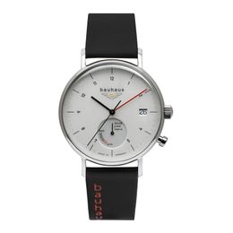 BAUHAUS Solaruhr &raquo;Solar Power Reserve&laquo; Armbanduhr, Herrenuhr, Datum, Made in Germany schwarz Stilvolle Herrensolaruhr