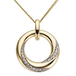 Firetti Kettenanhänger »Schmuck Geschenk Gold 585 Halsschmuck Anhänger für Halskette« () mit Brillanten gelbgoldfarben-weißgoldfarben-weiß + Wweiss...