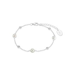 s.Oliver Armband »2034394« mit Zirkonia (synth.) - mit Muschelkernperlen silberfarben-weiß + weiß 20 cm Elegantes Armband für Damen von s.Oliver