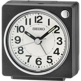 Seiko Quarzwecker »QHE196K« Quarzwecker, Reisewecker, Schlafzimmer, Piepalarm, durchlaufende Sekunde schwarz Formschöner Wecker