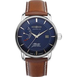 Zeppelin Automatikuhr &raquo;Atlantic Automatic Power Reserve&laquo; Mechansiche Uhr, Armbanduhr, Herren, Datum, Made in Germany cognacfarben-dunkelblau...